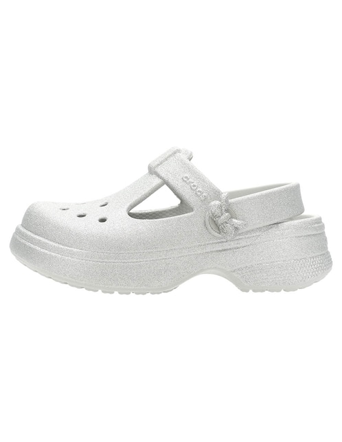 Sandalia Crocs Classic Mary Jane Bow Glitter para niña 1